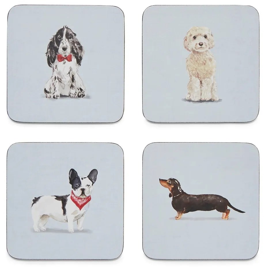 Set 4 podtácků Cooksmart ® Curious Dogs