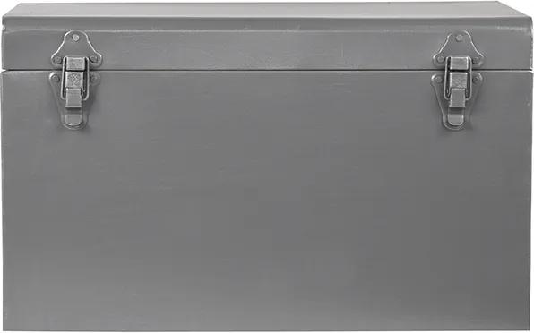 LABEL51 Šedý kovový úložný box Vint XL