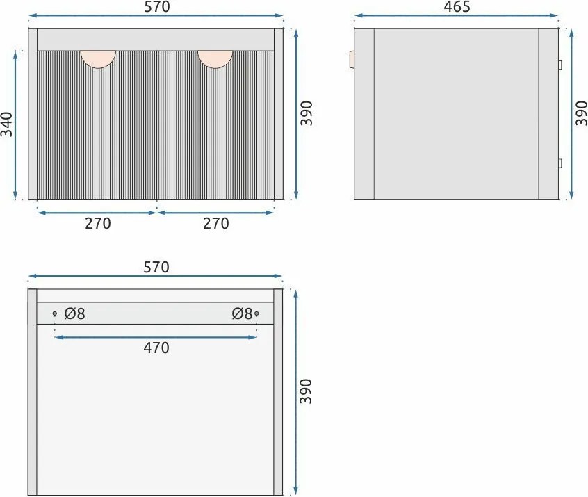 Rea Mario, sada koupelnového nábytku s umyvadlem 60cm, bílá matná, REA-M0005