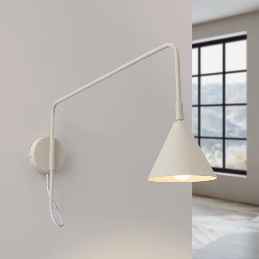 Sollux Lighting Nástěnné svítidlo NOX 1 béžové s vypínačem