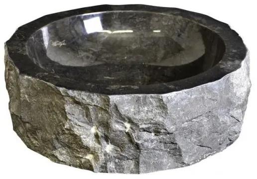 DIVERO umyvadlo z přírodního kamene - černý mramor OEM D38538
