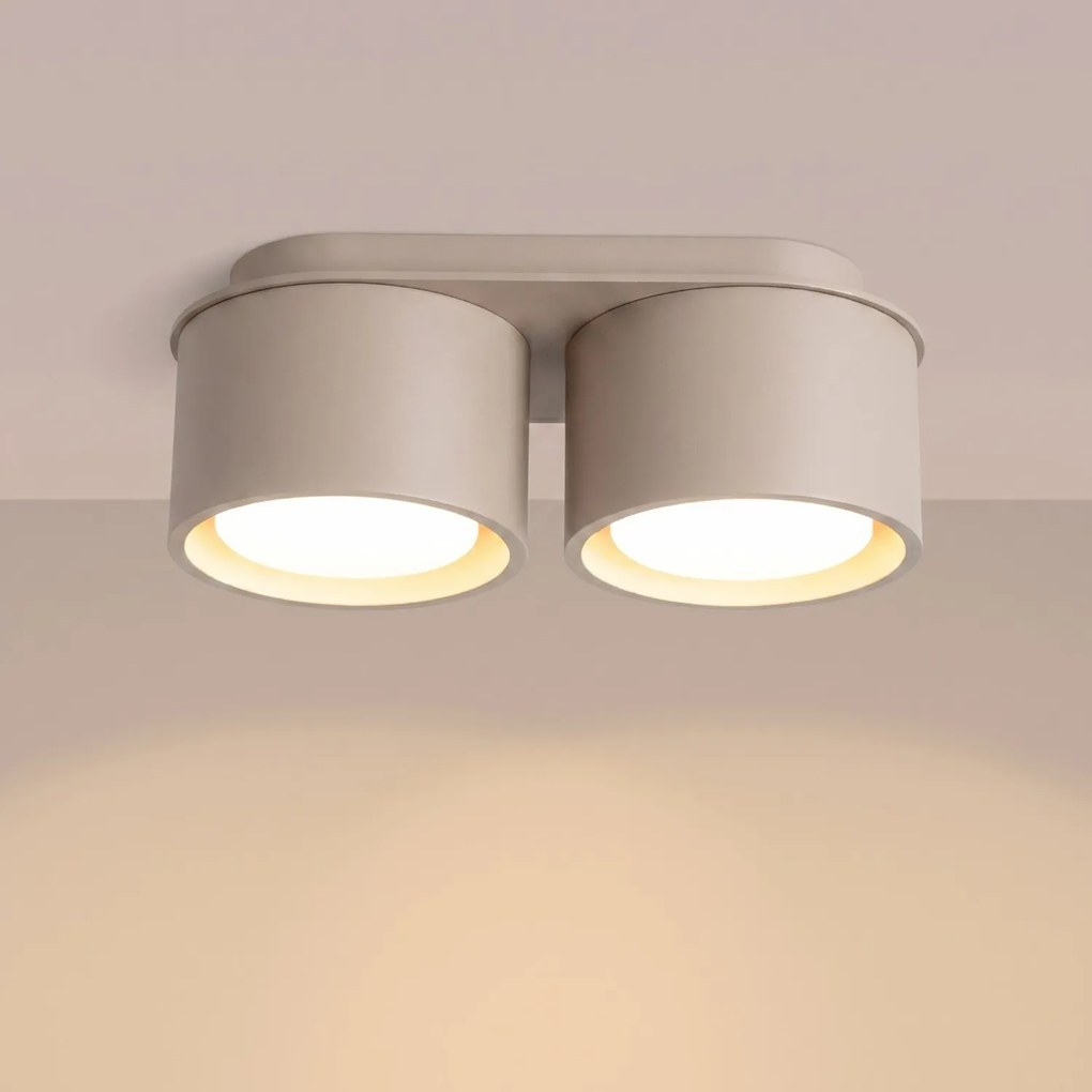 Sollux Lighting Stropní svítidlo MODO 2 šedobéžové GX53