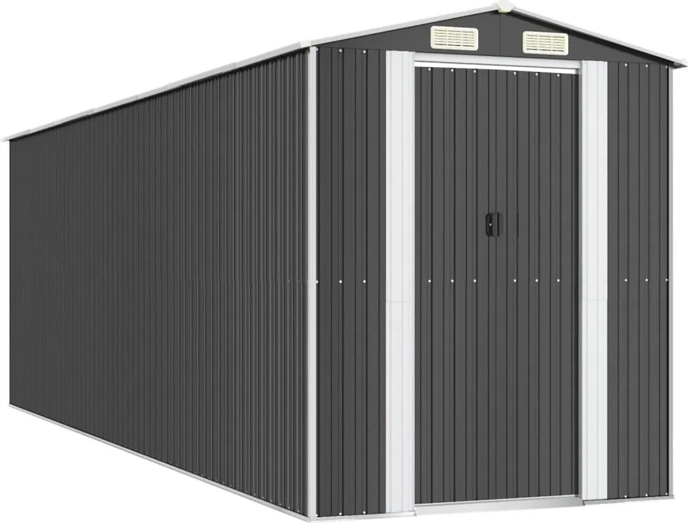 Zahradní kůlna antracitová 192 x 606 x 223 cm pozinkovaná ocel 3147454