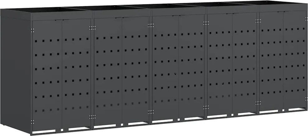 Úložný box na 5 popelnic Antracit 340 x 77,5 x 121,5 cm 3394746