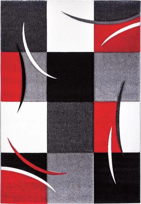 Vopi | Kusový koberec Moderno 665/110 - 160 x 230 cm, černý/bílý/červený