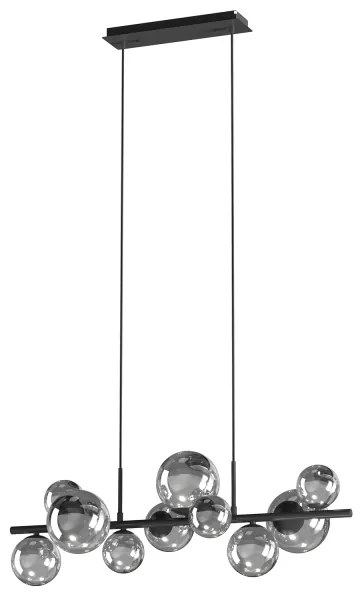 ONLI - Lustr na lanku PALOMA 10xG9/3W/230V černá/kouřová