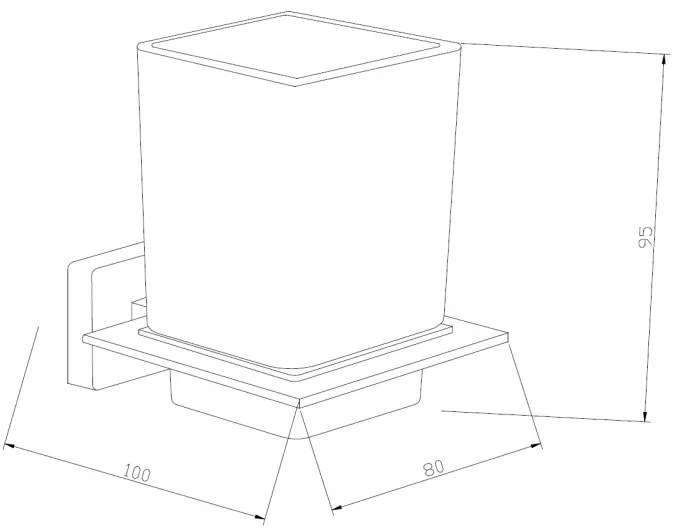 Mexen příslušenství, ARNO držák na kartáček, zlatá, 7020738-50