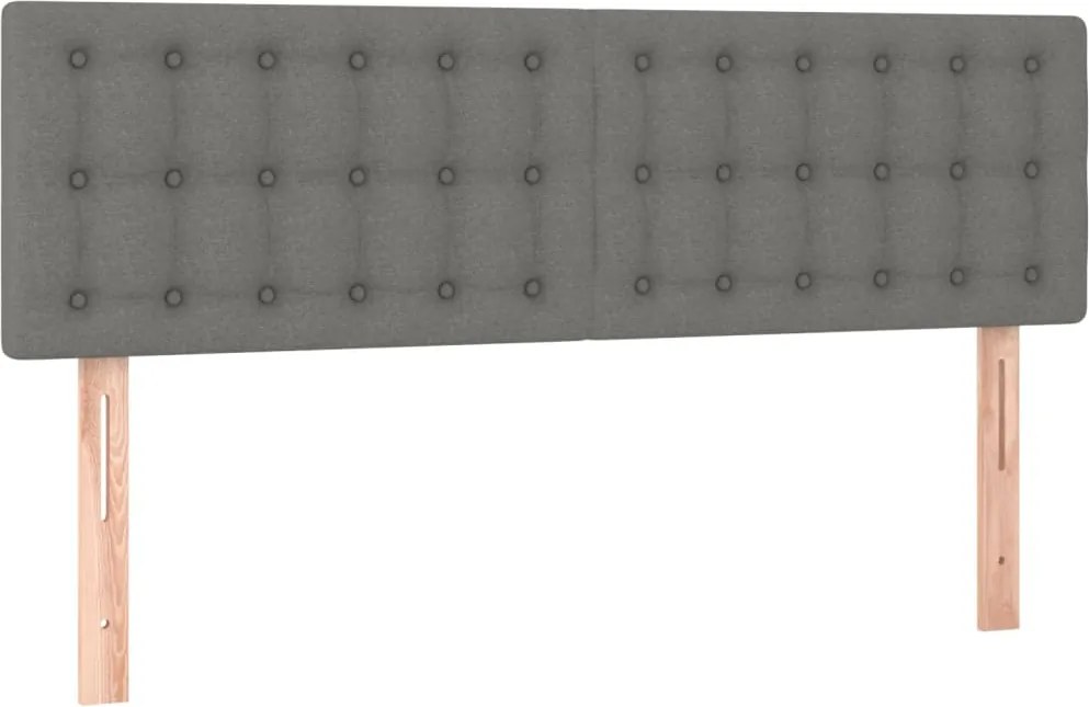 Box spring postel s matrací tmavě šedý 140 x 190 cm textil 3140370