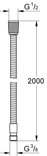 GROHE 22116000 - Sprchová hadice VITALIOFLEX 2000 mm lesklý chrom