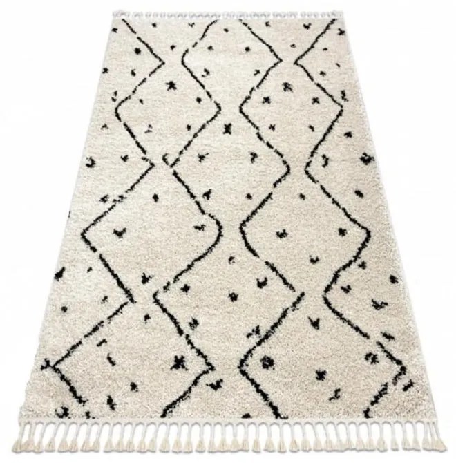 Kusový koberec Shaggy Tetuan krémový 160x220cm