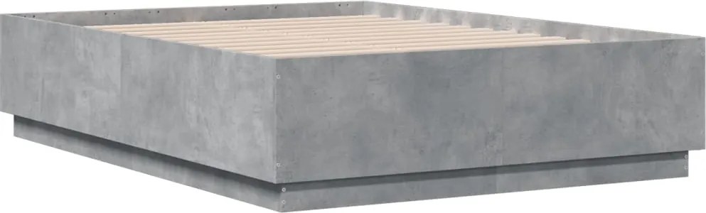 Rám postele betonově šedý 135 x 190 cm kompozitní dřevo 3209740