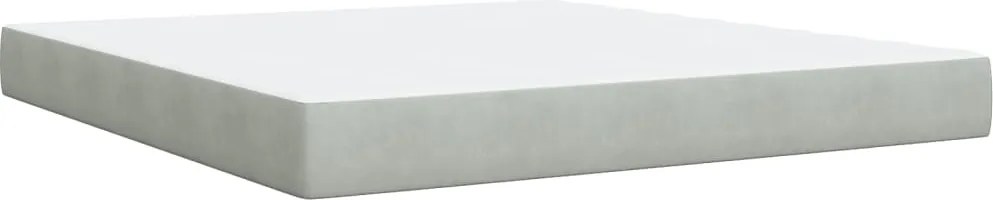 Box spring postel s matrací světle šedá 180x200 cm samet 3290978