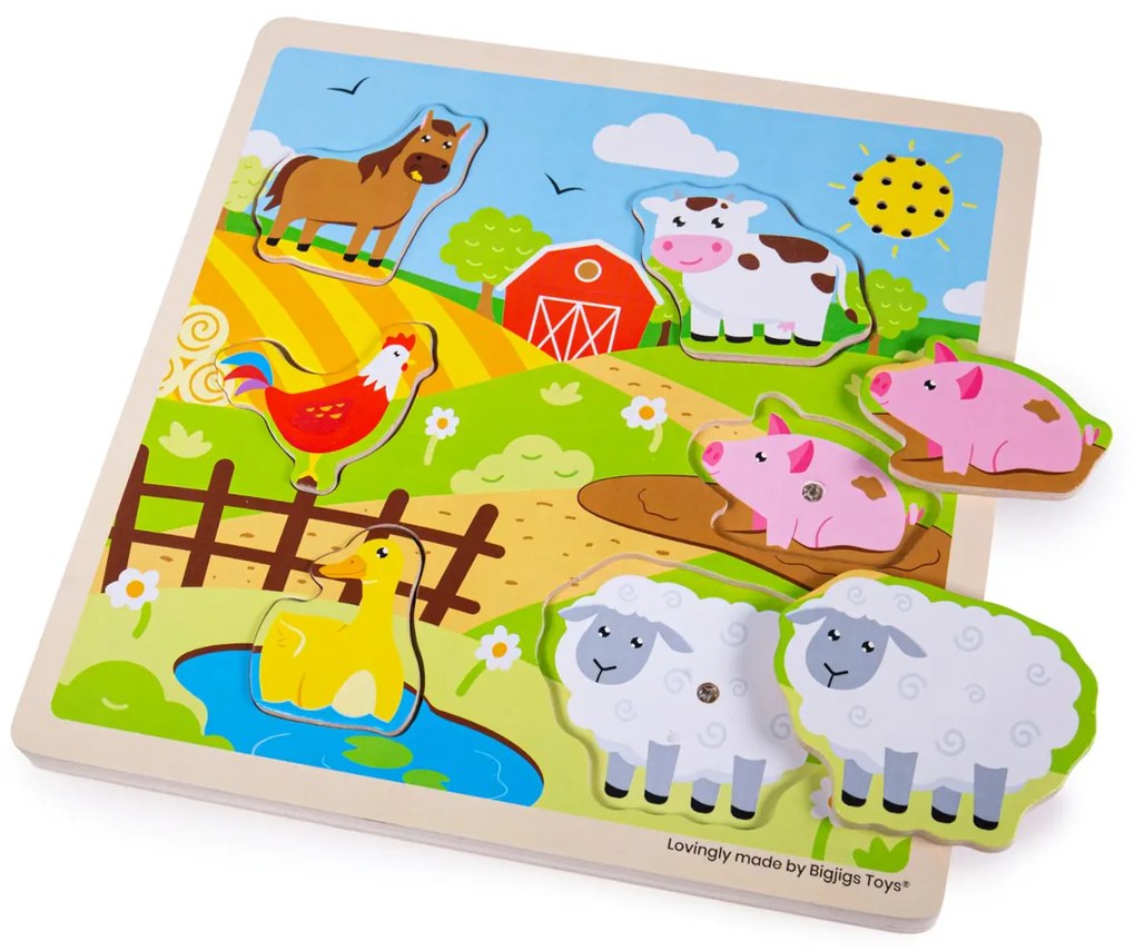 Bigjigs Toys Vkládačka se zvukem Farma
