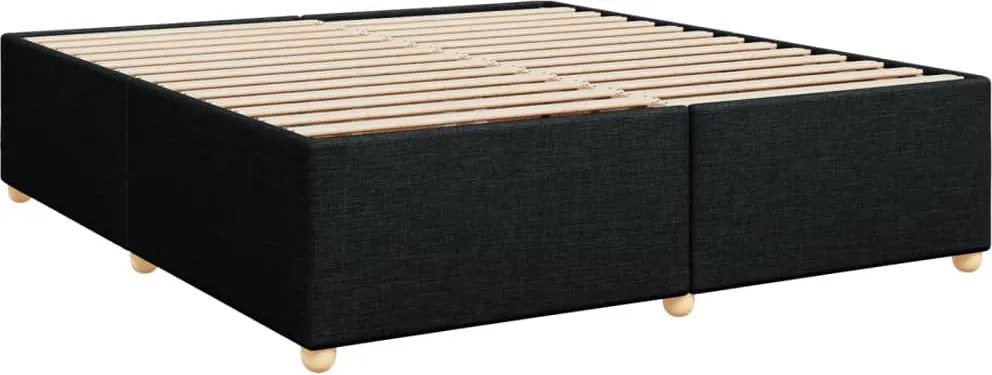 Box spring postel s matrací černá 180x200 cm textil 3285396