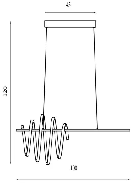 Searchlight 22510BK - LED Stmívatelný lustr na lanku SWORD LED/40W/230V 3000K