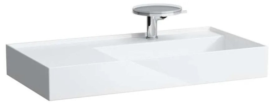 Laufen Kartell - Umyvadlo 90x46 cm, s 1 otvorem pro baterii, SaphirKeramik, s LCC, bílá H8103394001111