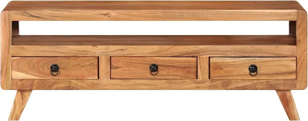 TV stolek 110 x 30 x 40 cm masivní akáciové dřevo 337065