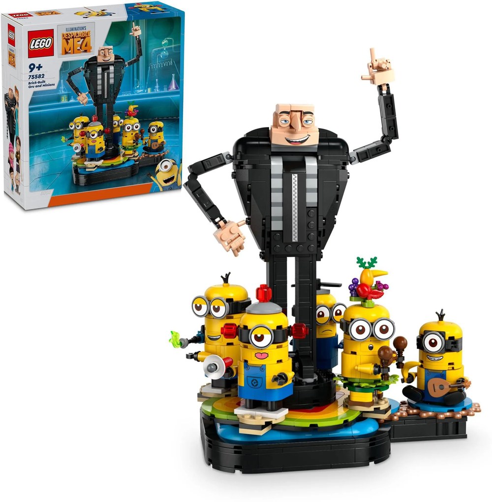 Lego stavebnice lego já, padouch 4 75582 gru a mimoni z kostek