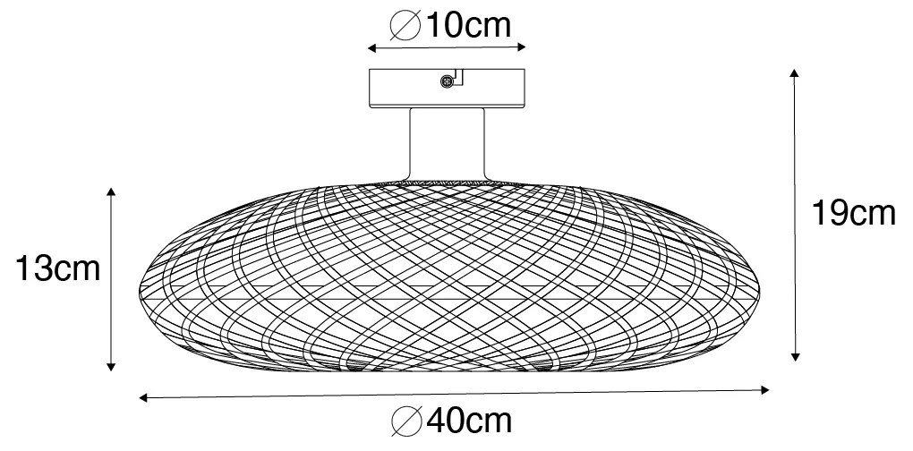 Orientální stropní svítidlo bambus 40 cm - Ostrava