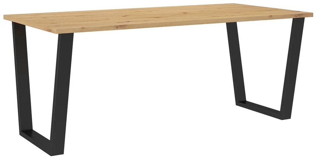 Jídelní stůl KAISARA 185x67 cm černá/artisan