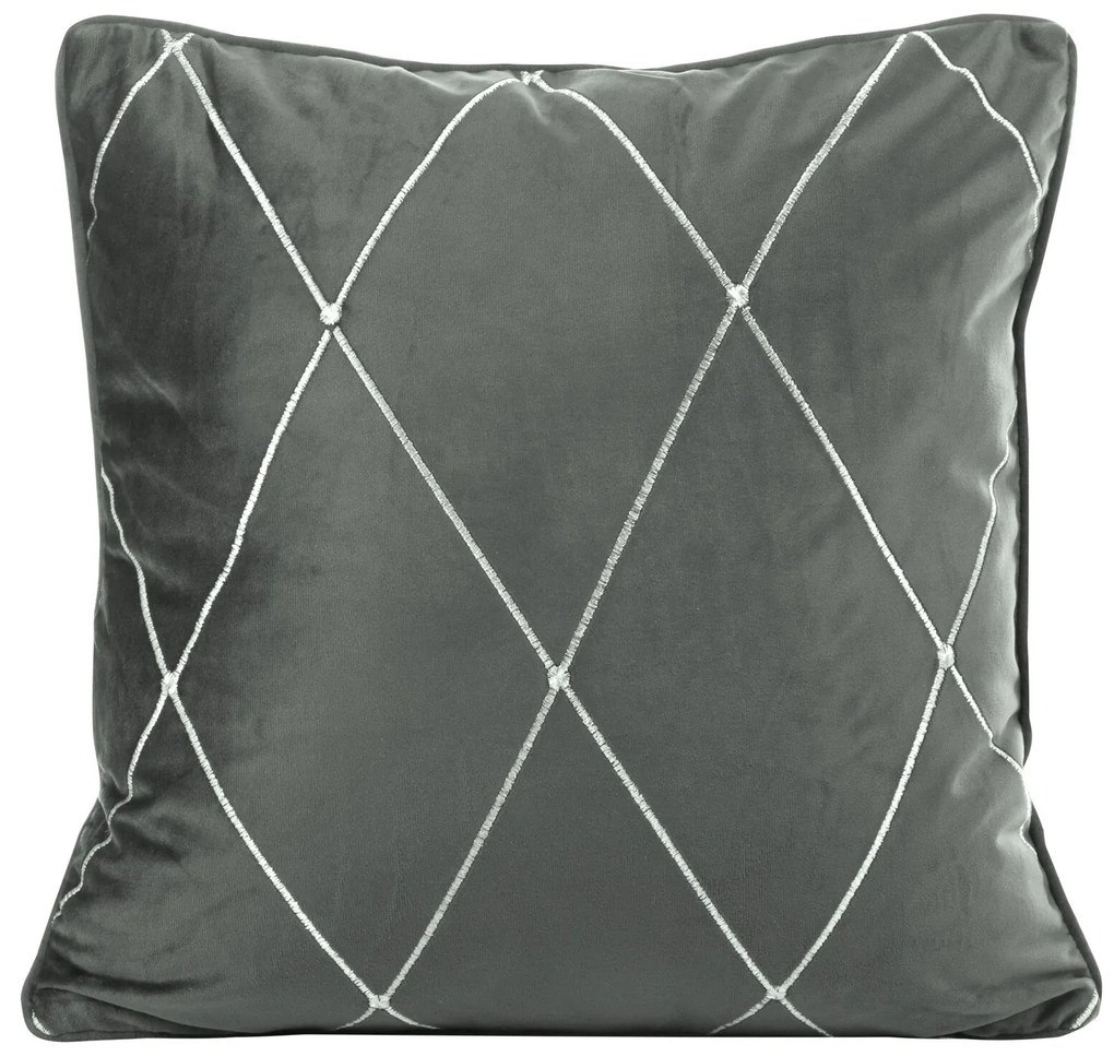 DEKORAČNÍ POVLAK NA POLŠTÁŘ PIERRE CARDIN MARGO 45X45 CM ŠEDÁ
