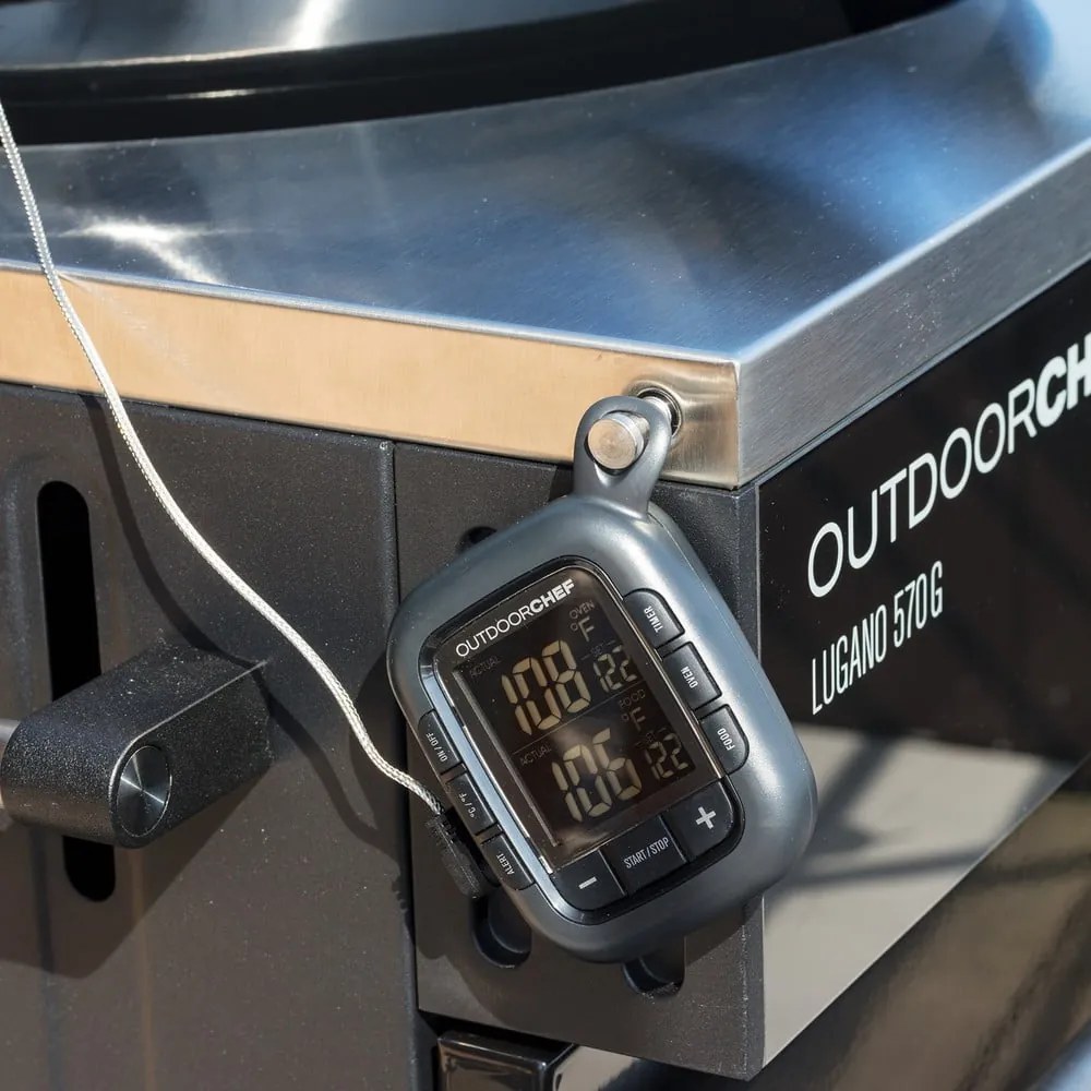 Černý digitální teploměr Outdoorchef Gourmet Check