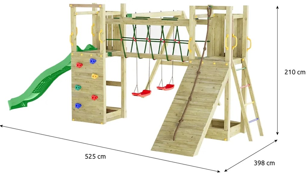 Marimex | Dětské hřiště Marimex Play Basic 010 + zelená skluzavka | 11640589