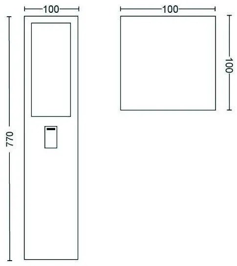 PH 17432/30/P7 Hue LED White and Color Ambiance Venkovní sloupkové svítidlo Philips Impress 17432/30/P7 černé 77cm 2200K-6500K RGB - PHILIPS HUE (915005731101)