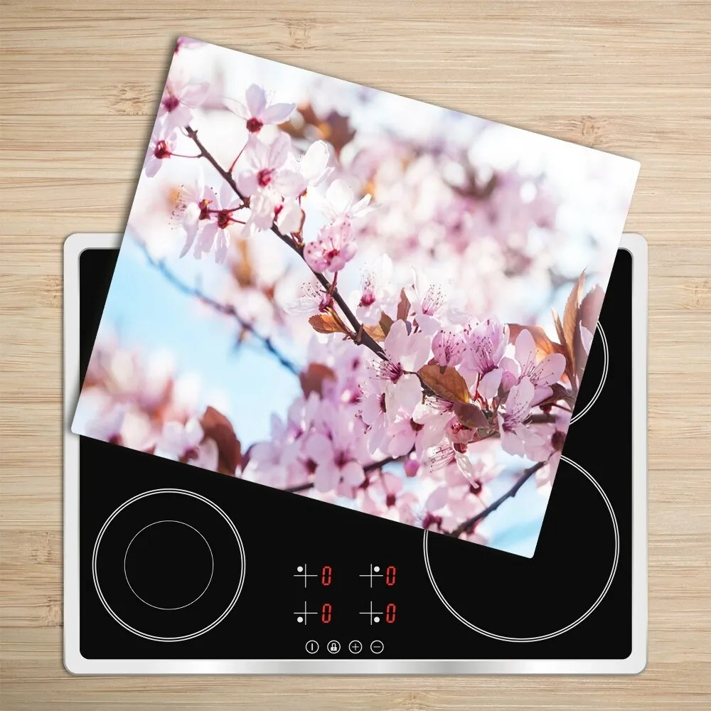 Skleněná krájecí deska Třešňové květy 60x52 cm