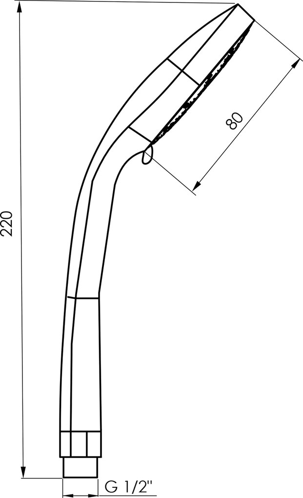 Ruční sprchová hlavice, průměr 79mm, 3 režimy sprchování, chrom SC025