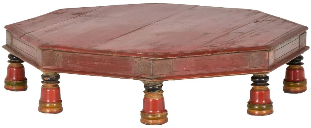 Sanu Babu Čajový osmiboký stolek z teakového dřeva, 68x68x16cm