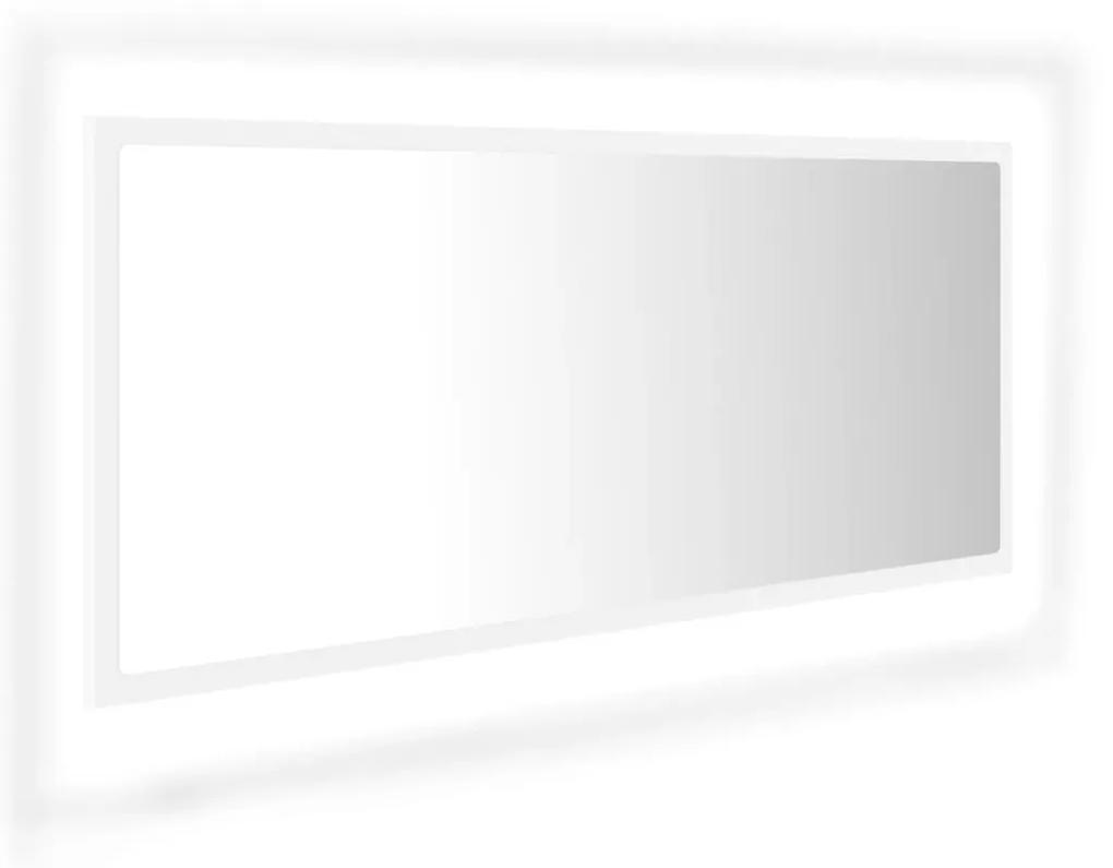 LED koupelnové zrcadlo bílé 100 x 8,5 x 37 cm akrylové - Default Title