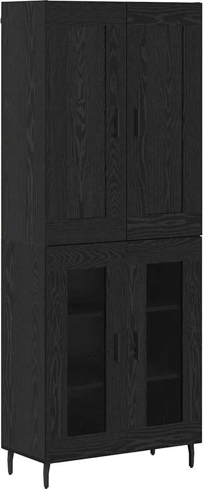 Vysoký bufet 2 ks Černý dub 69,5 x 34 x 180 cm Kompozitní dřevo 3403188