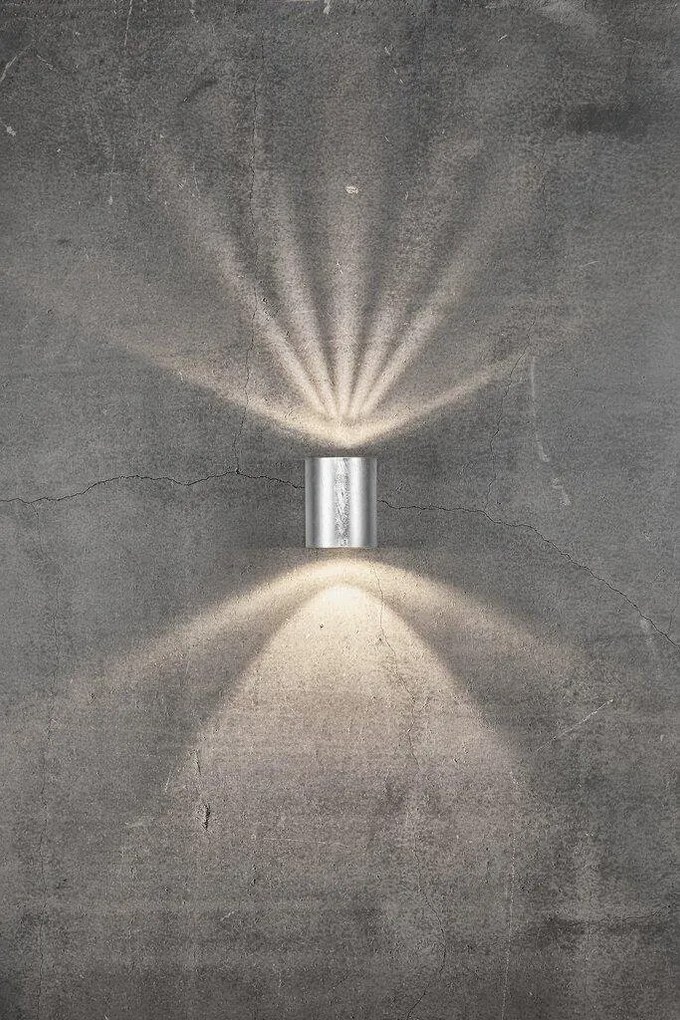 NOR 49701031 Venkovní nástěnné svítidlo Canto 2 2x5W LED galvanizovaná ocel čirá - NORDLUX