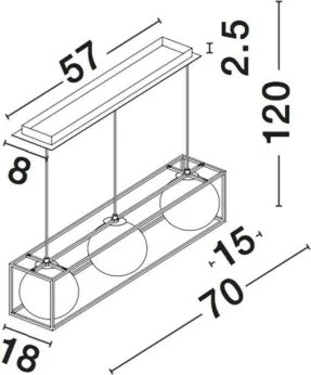 Závěsné svítidlo NOVA LUCE JULIET E14 9206402 bez žárovky
