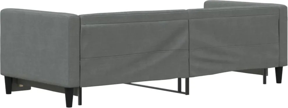Válenda s přistýlkou tmavě šedá 80 x 200 cm textil 3196574