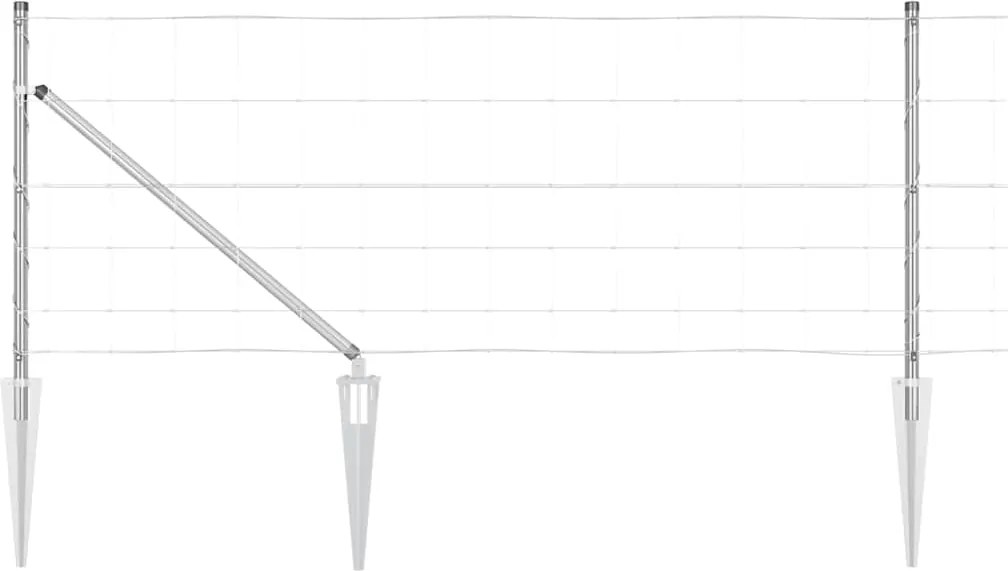 Svařované drátěné ploty s hroty 50 x 0,8 m Pozinkovaná ocel 3351445