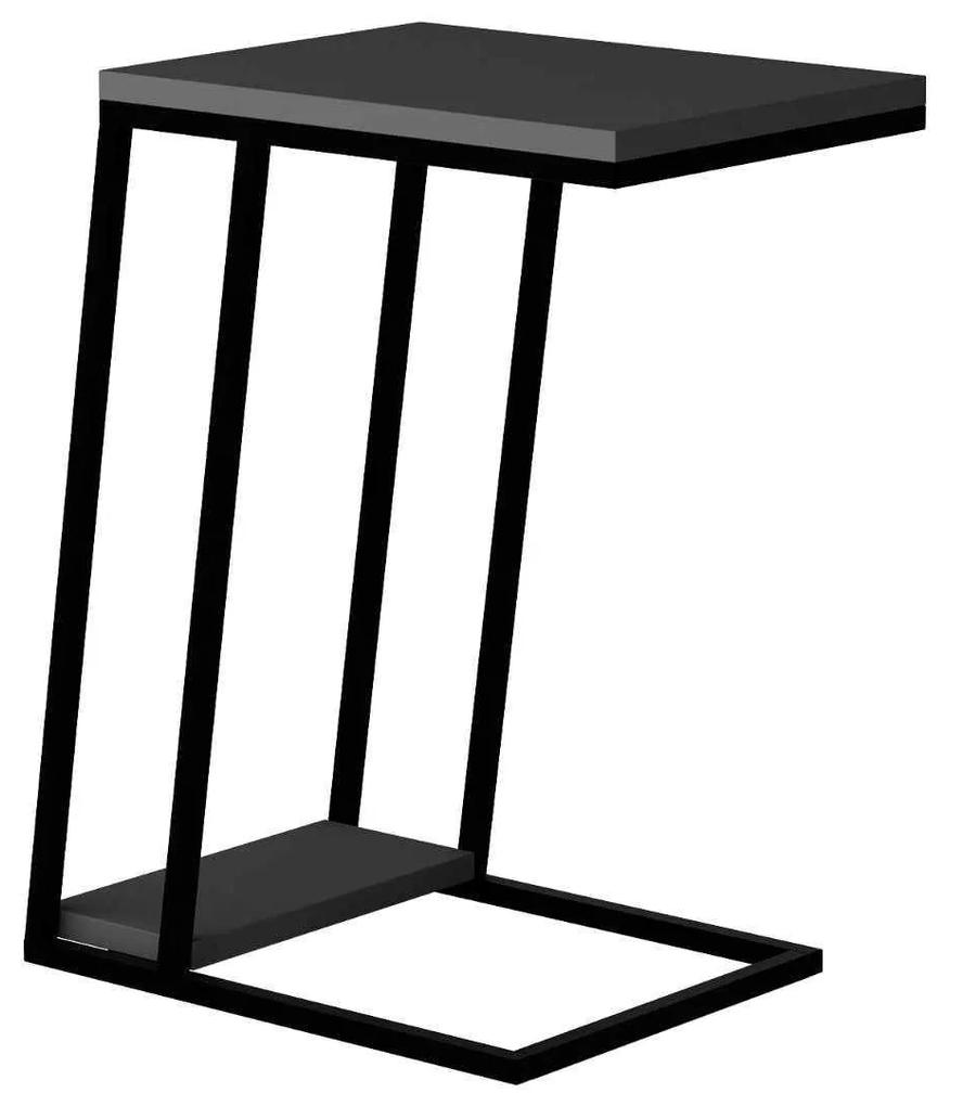Industriální příruční stolek HAARKEN, antracit
