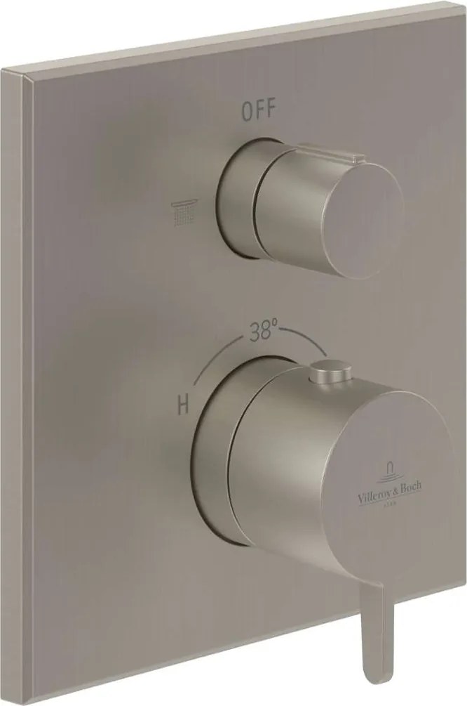 Villeroy & Boch Conum - Termostatická sprchová baterie pod omítku, matný kartáčovaný nikl TVS12700500064