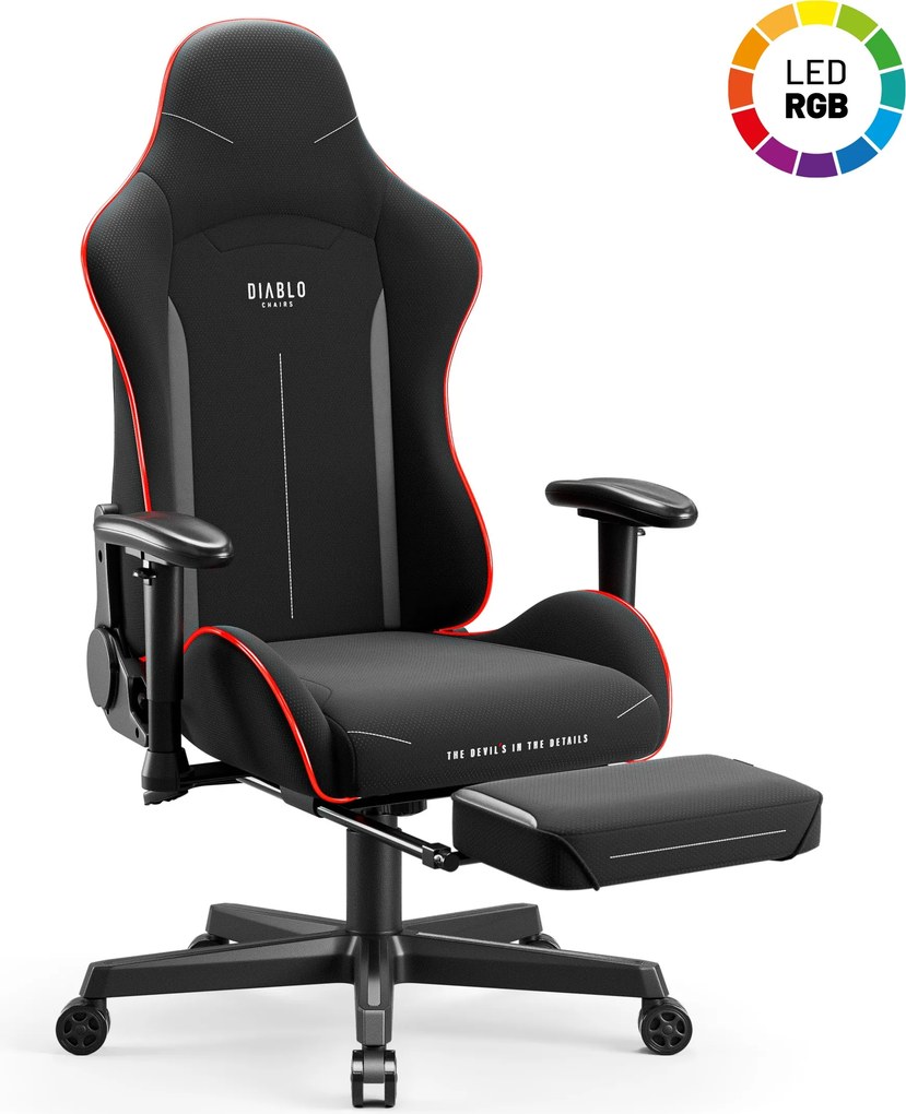 Herní židle LED RGB, černá: Diablo X-Starter