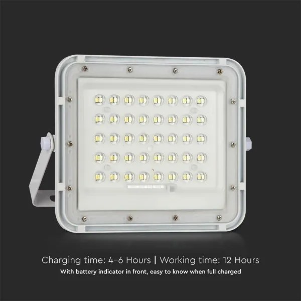 LED Venkovní solární reflektor LED/6W/3,2V IP65 4000K bílá + DO