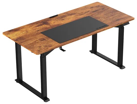 Elektricky výškově nastavitelný stůl UPLIFT — 160 cm, hnědá / černá Lama Plus