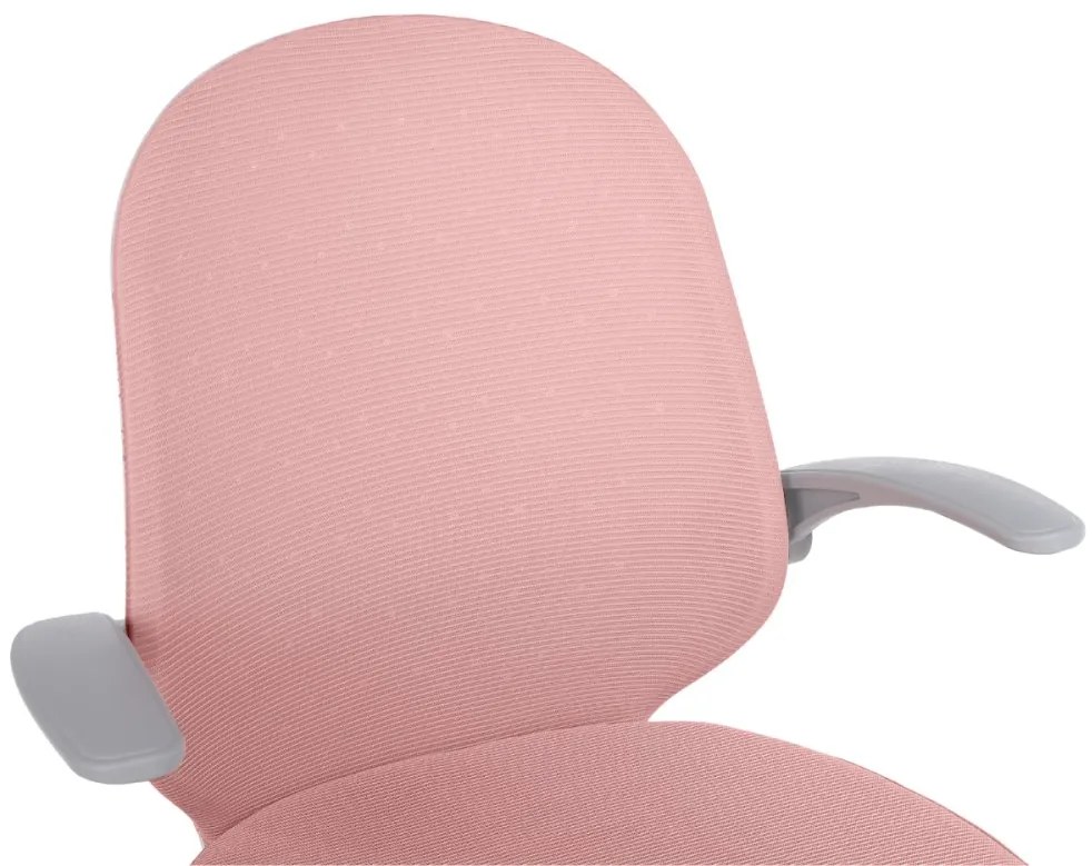 Dětská otočná židle Neoseat JUNI 012 s podnoží — látka, růžová