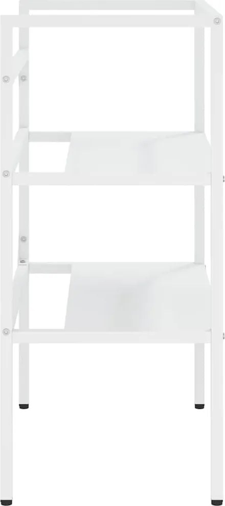 Koupelnový regál pod umyvadlo bílý 59 x 38 x 83 cm železo 338485