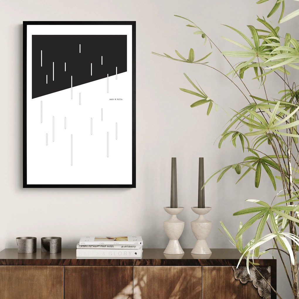 Ondřej Tejkl | Rain Dark Rám: Černý, Velikost: 30 x 20 cm