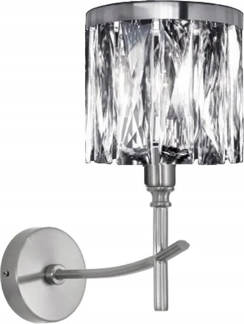 Nástěnná lampa Krystal 25x13x30 stříbrná