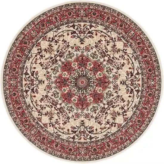 Kulatý koberec vlněný Dywilan Polonia Kordoba Piaskowy 3 béžový Rozměr: průměr  200 cm | BIANO