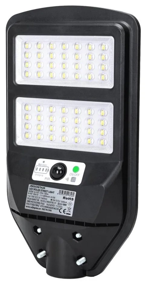 Aigostar - LED Solární pouliční lampa se senzorem LED/70W/3,2V 4000mAh6500K + DO