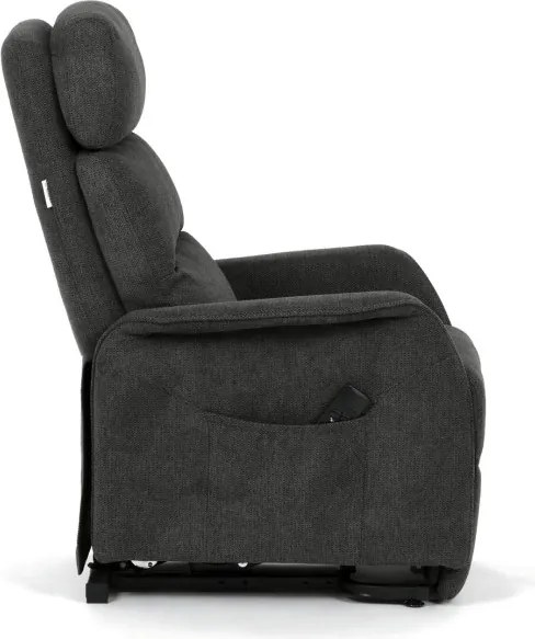 Polohovací křeslo šedé, elektrické TV-L8960 GREY2
