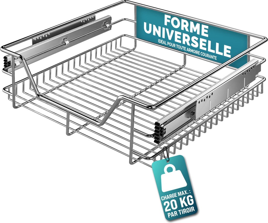 Výsuvný koš do skříňky 50cm šířka skříňky vnější rozměr